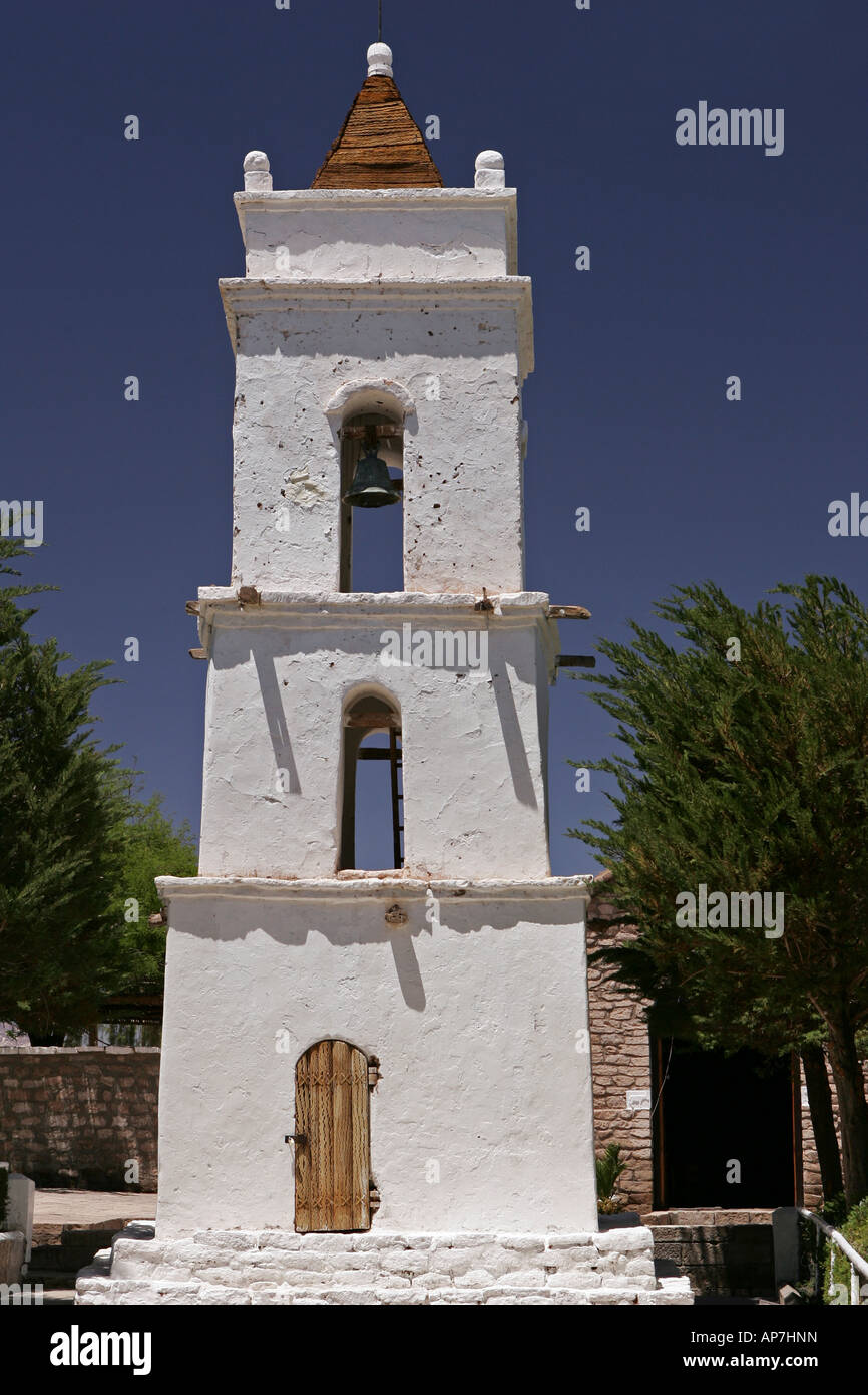 Bell Tower of San Lucas, Toconao, Antofagasta Region of northern Chile ...