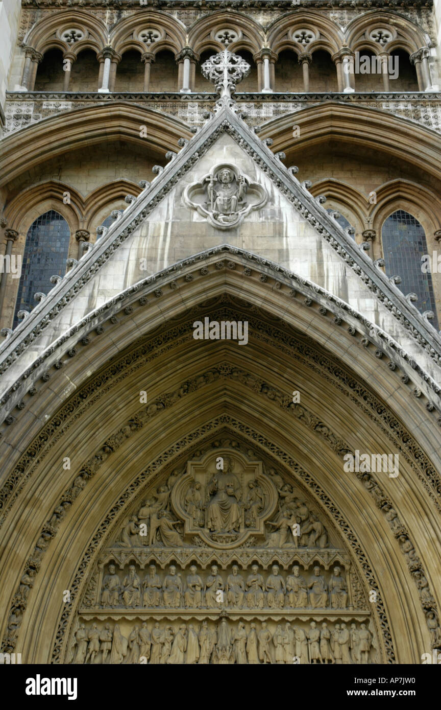 The front of Westminster Abbey London UK Stock Photo - Alamy