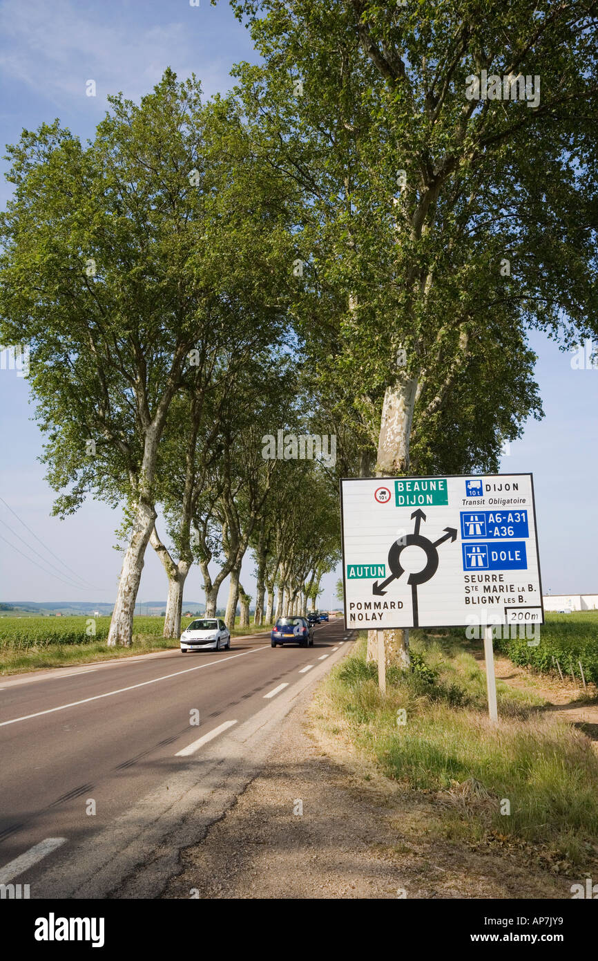 French road signs main road hi-res stock photography and images - Alamy