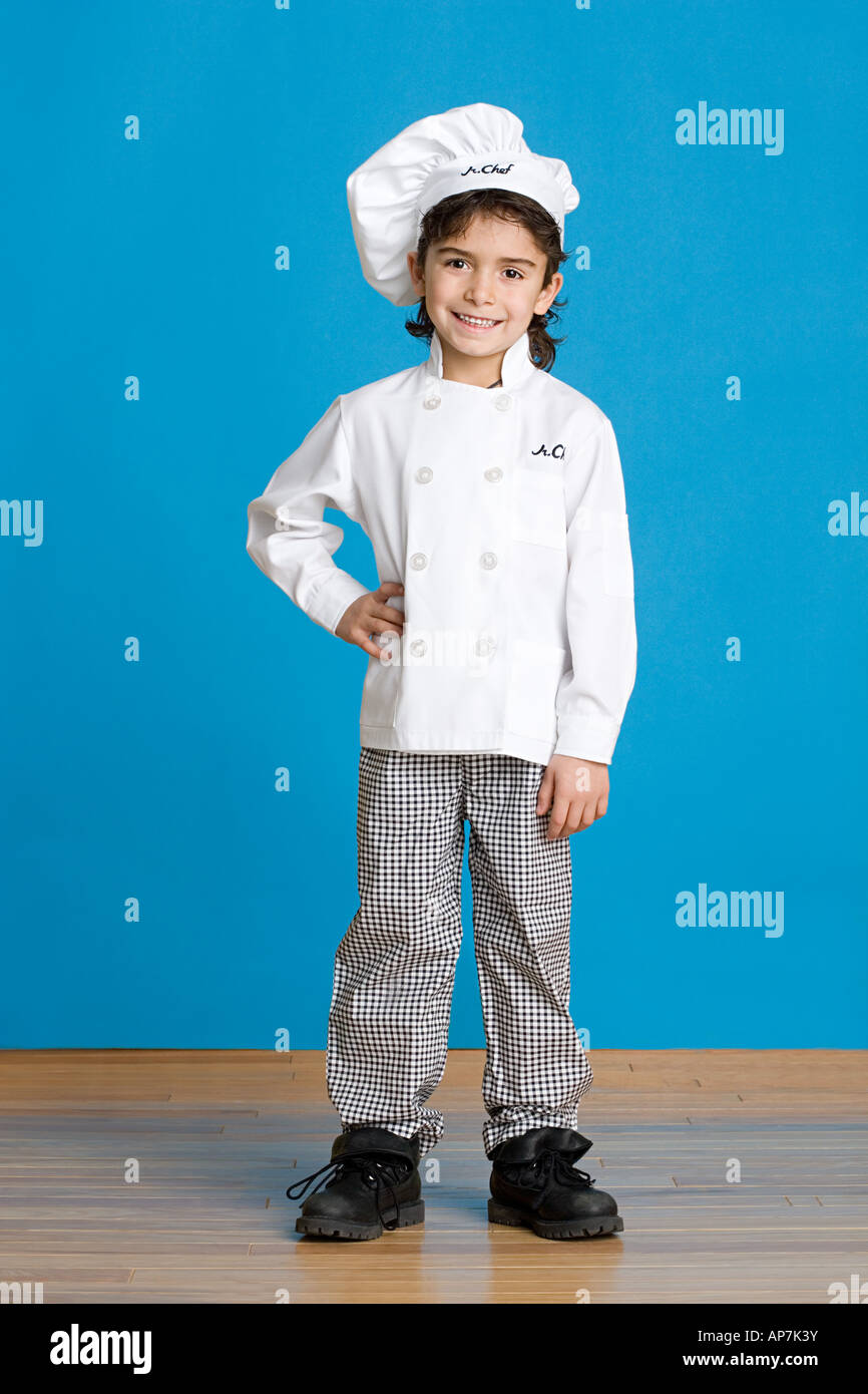 Boy dressed as chef Stock Photo - Alamy