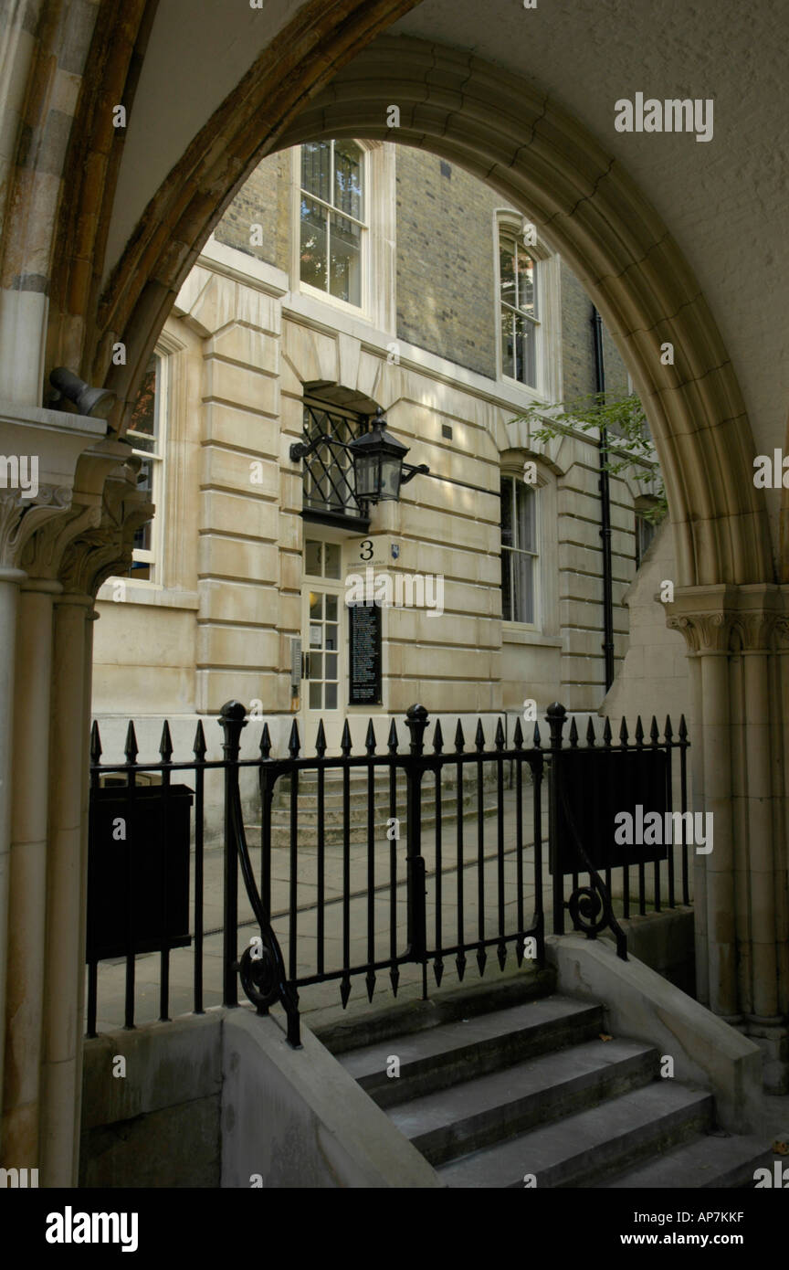 Legal chambers in Dr Johnson's Buildings viewed through an arch Inns of ...