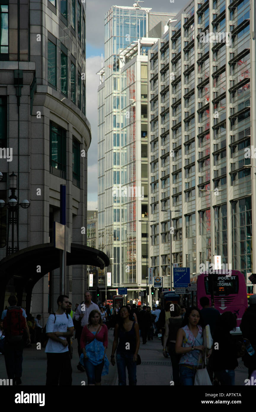 Bishopsgate near Liverpool Street station in the City of London UK ...
