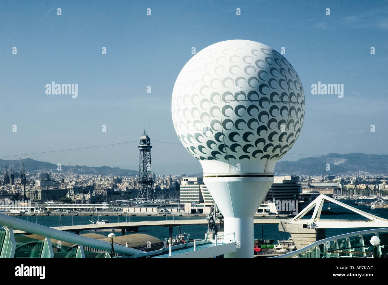 A giant golf ball in the top of Voyager of the seas Stock Photo - Alamy