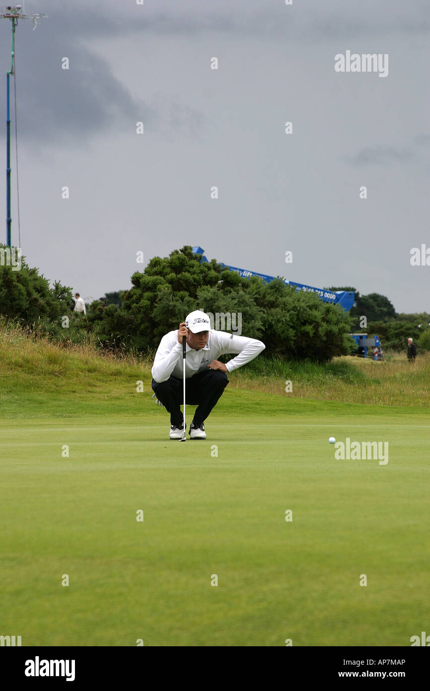 Nick Watney, American PGA golfer, at Carnoustie during the British Open ...