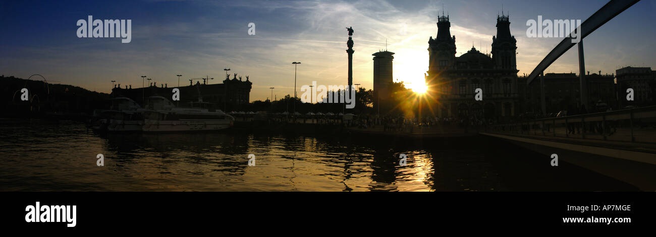 Port vell in sunset barcelona hi-res stock photography and images - Alamy