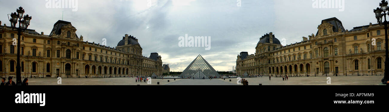 A panoramic view of the Louvre Museum inParis, France Stock Photo - Alamy