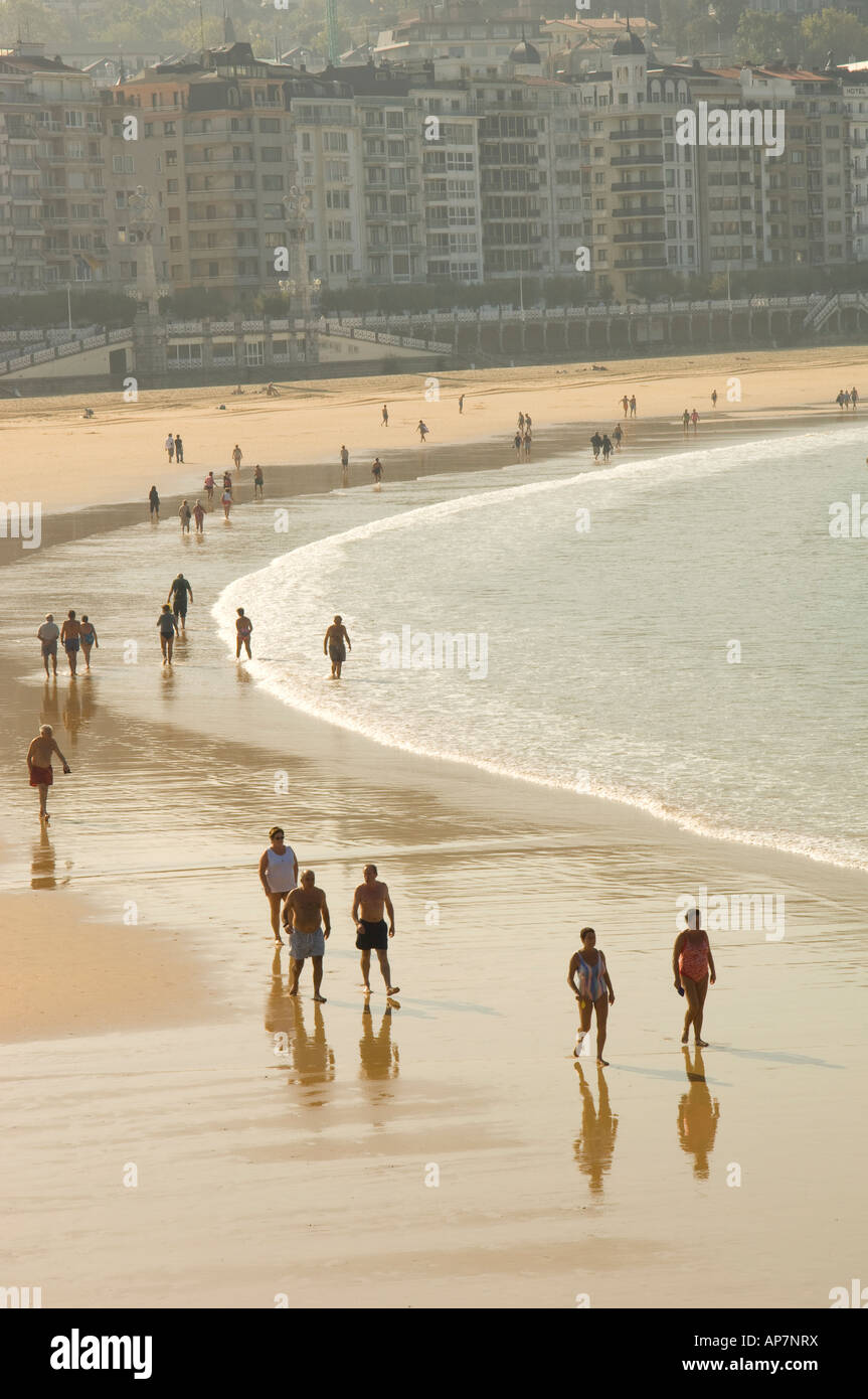 All year round come sun or rain there are people on San Sebastian's La ...