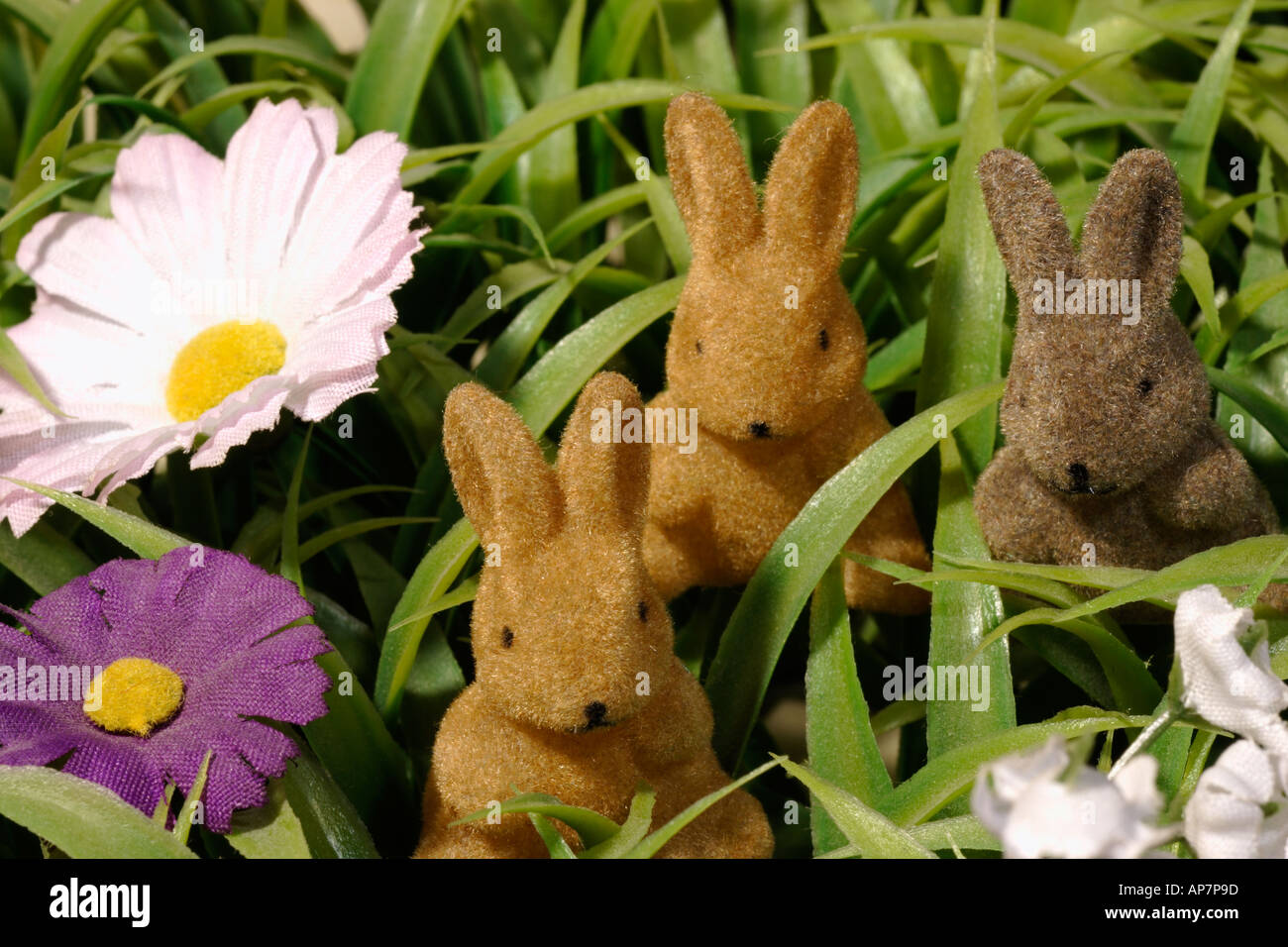 Easter bunny figures Stock Photo - Alamy