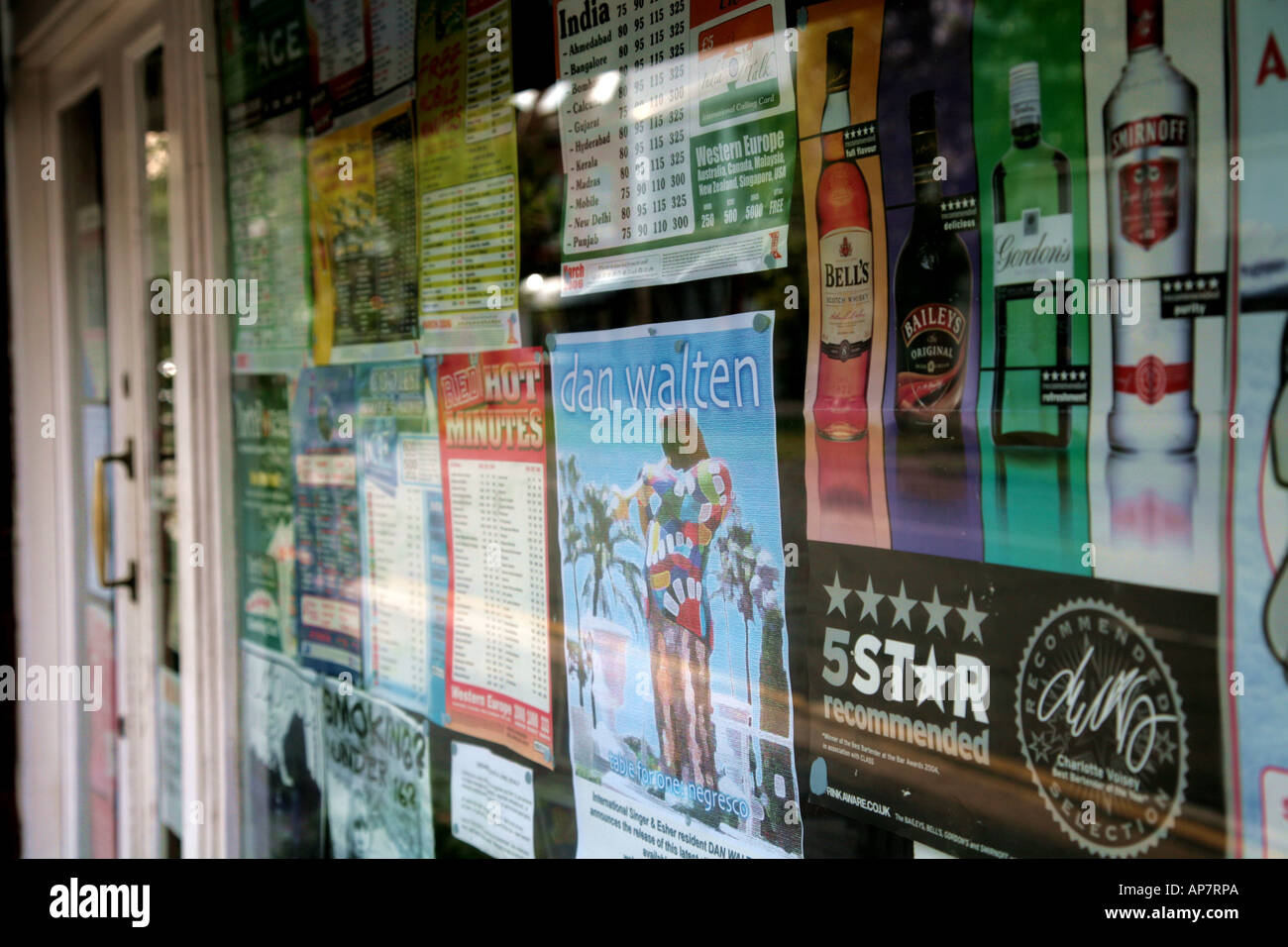 newsagents shop window Stock Photo - Alamy