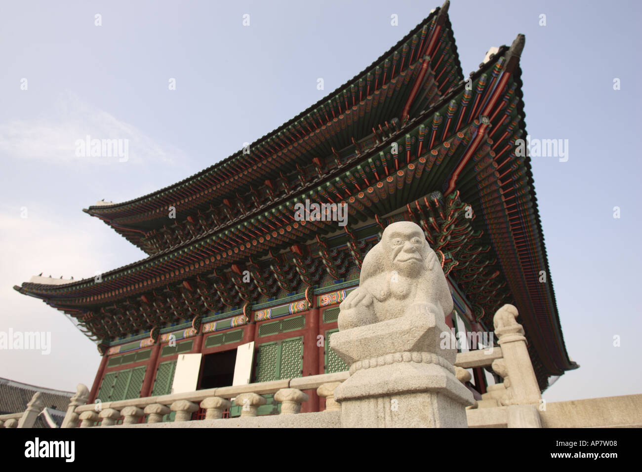 Korean Temple detail Stock Photo - Alamy