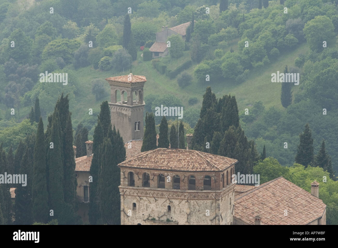 Italian monastery on hillside in Asolo, Veneto, Italy Stock Photo - Alamy