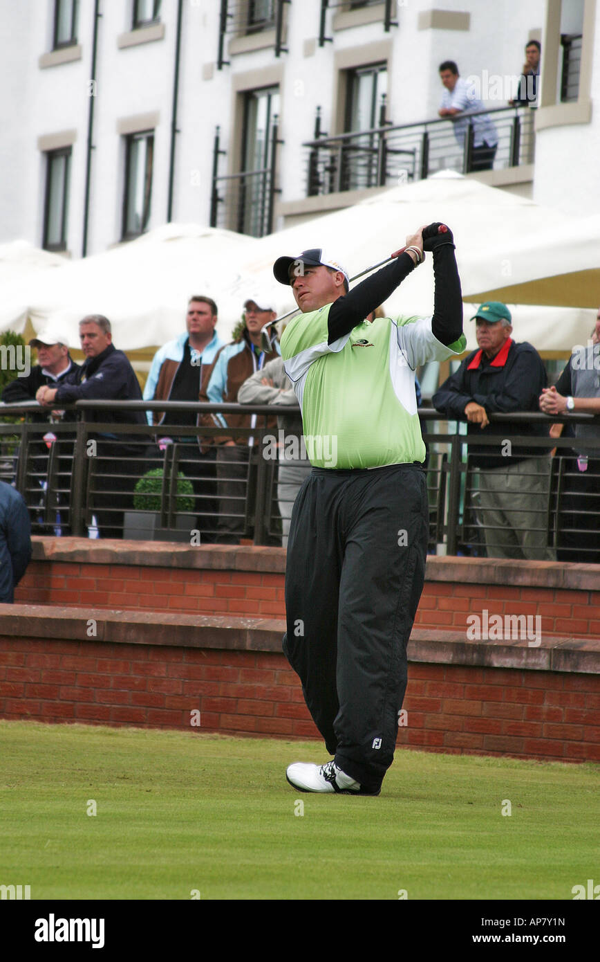 Boo Weekly professional American Golfer on the 1st tee at the ...