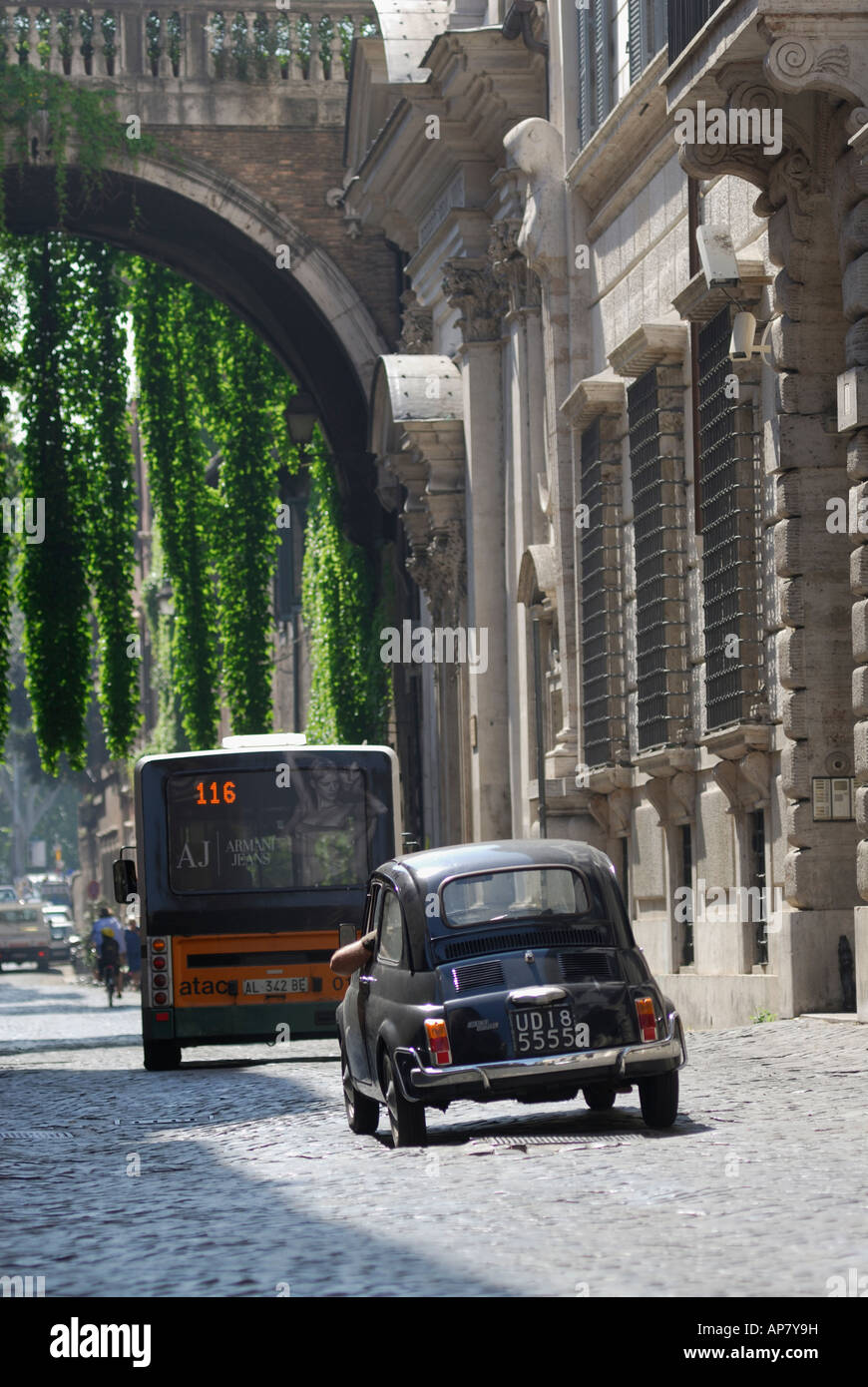 Rome Italy Via Giulia pretty street in the Campo de Fiori area of the ...