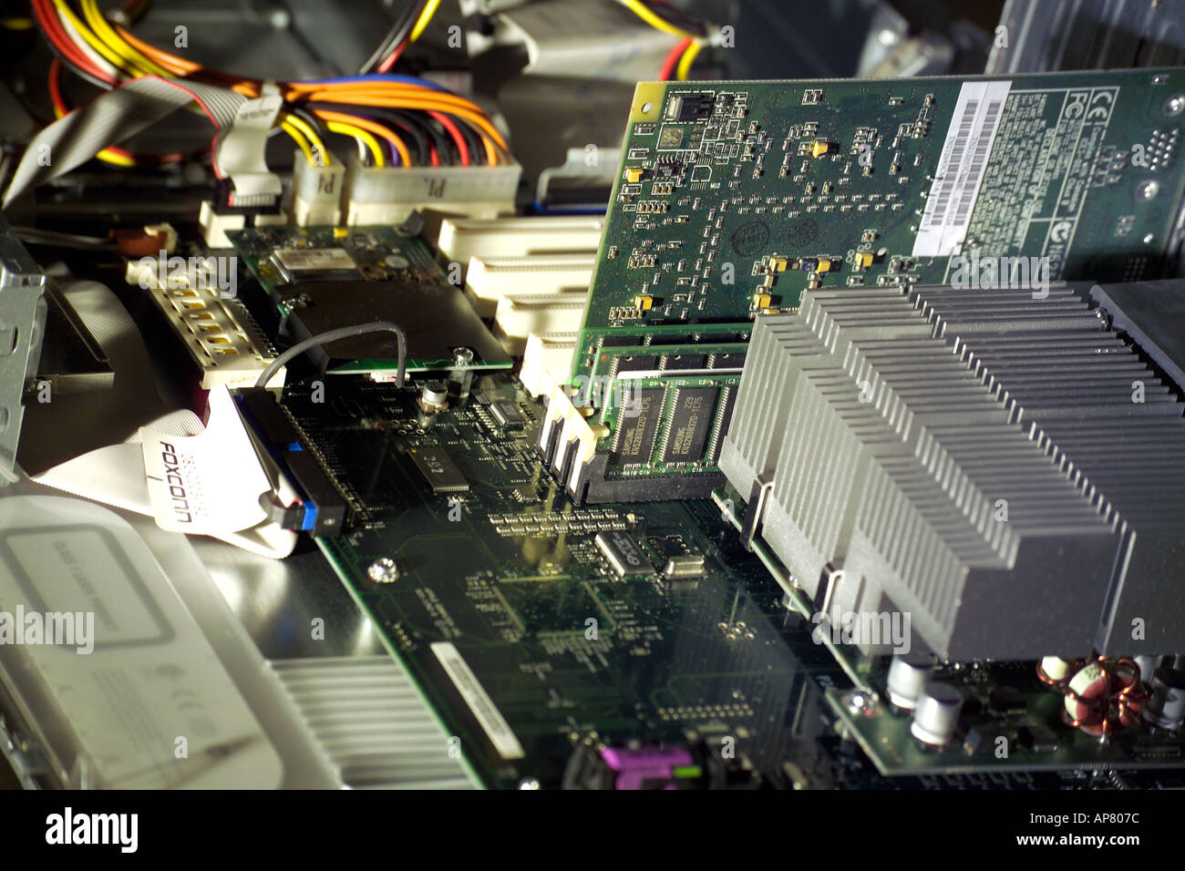 Electronics Inside a computer Stock Photo - Alamy