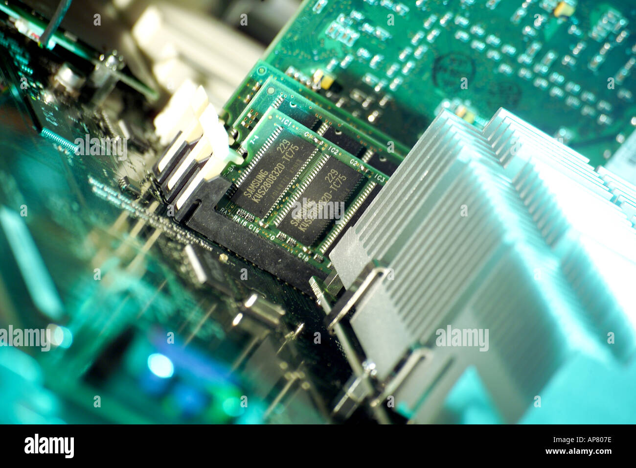 Electronics Inside a computer Stock Photo - Alamy