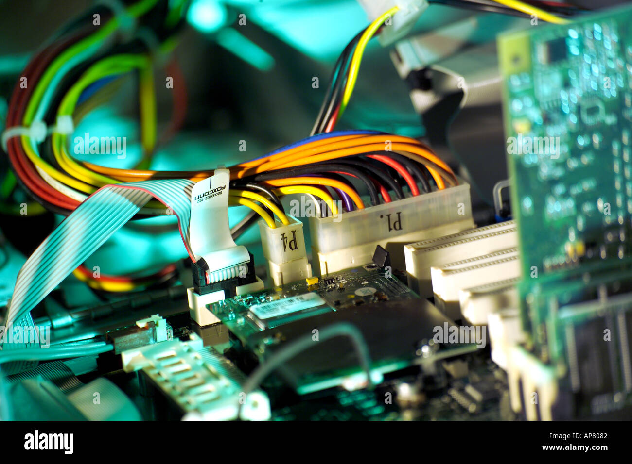 Electronics Inside a computer Stock Photo - Alamy