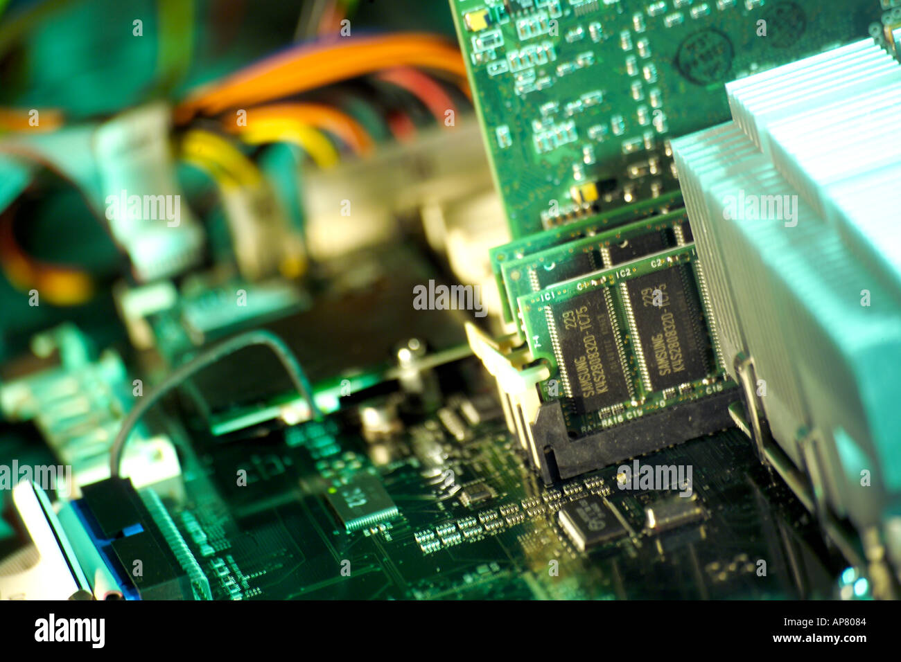 Electronics Inside a computer Stock Photo - Alamy