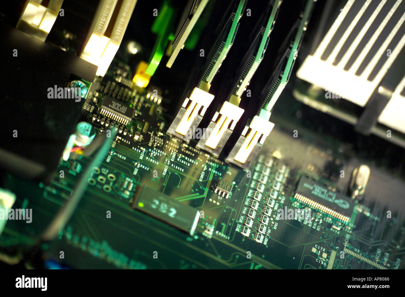 Electronics Inside a computer Stock Photo - Alamy