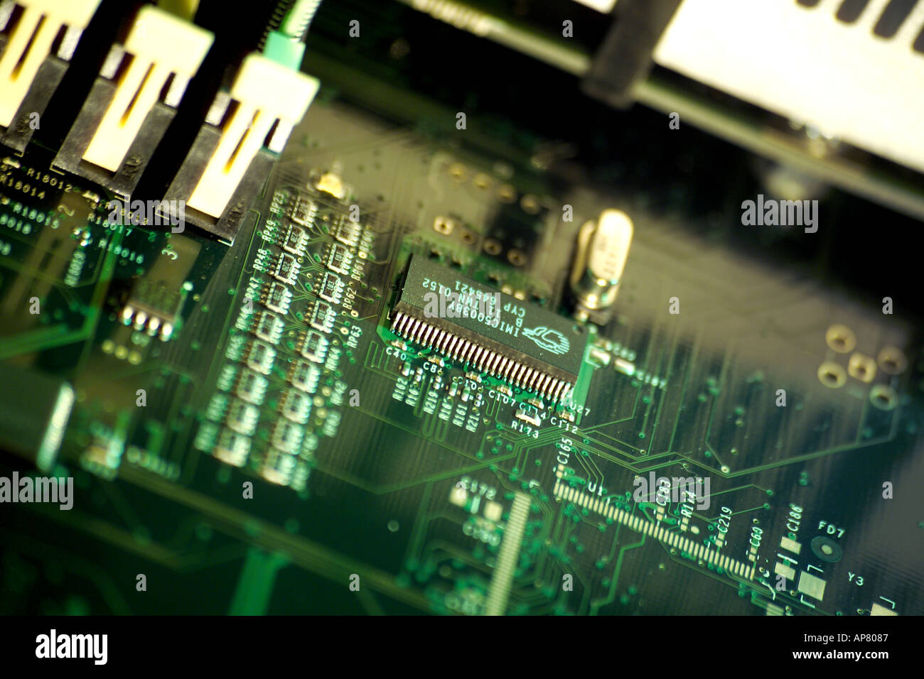 Electronics Inside a computer Stock Photo - Alamy