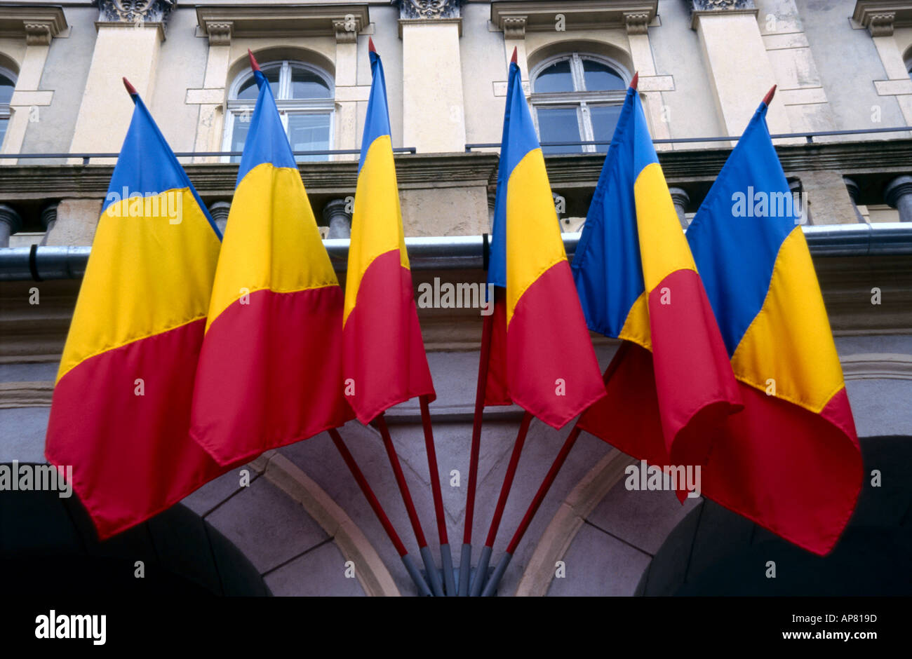 National flags of romania hi-res stock photography and images - Alamy