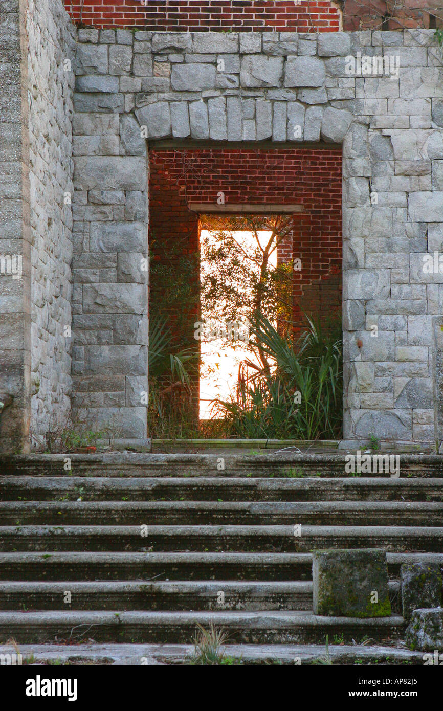 door at dungeness mansion ruins cumberland island national seashore ...