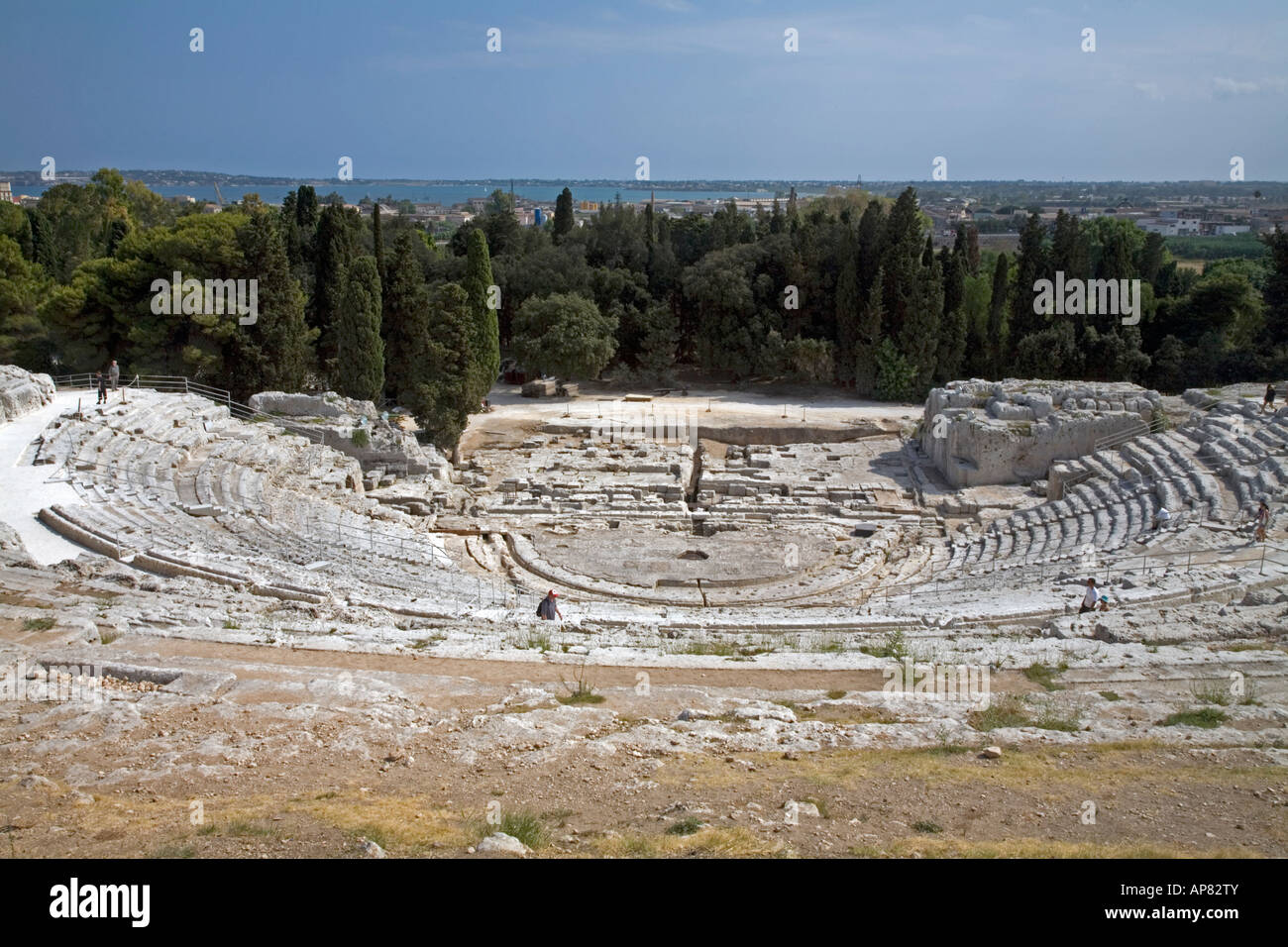 Greek Theatre Neapolis Archaelogical Area Siracusa Sicily Italy Stock ...