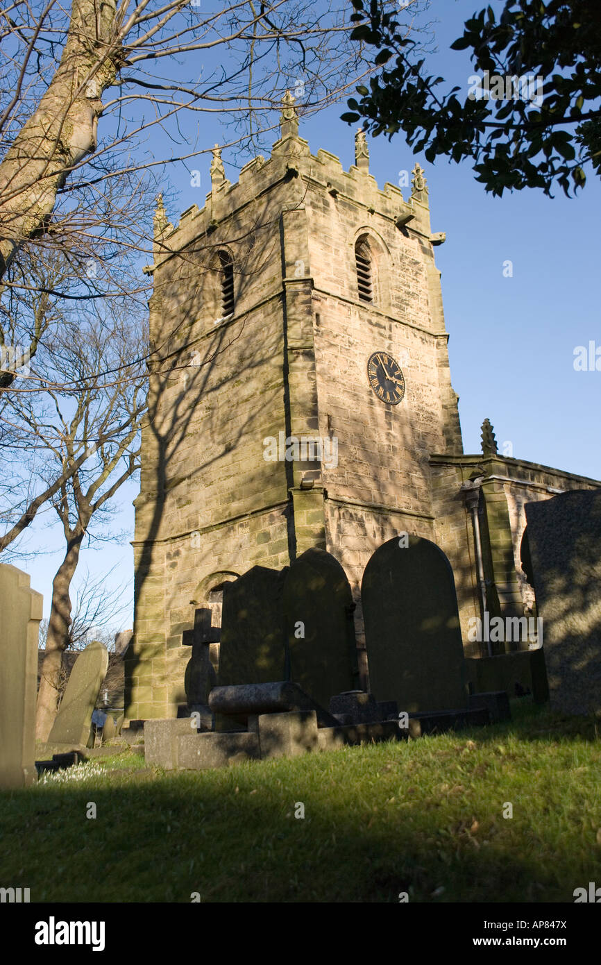 Castleton village church, Derbyshire, England Stock Photo - Alamy
