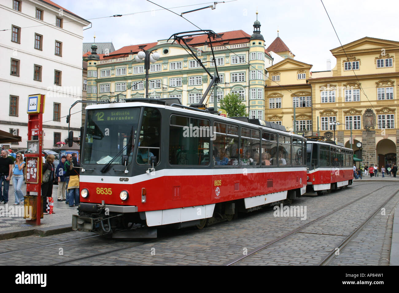Trams in Prague, Czech Republic Stock Photo - Alamy