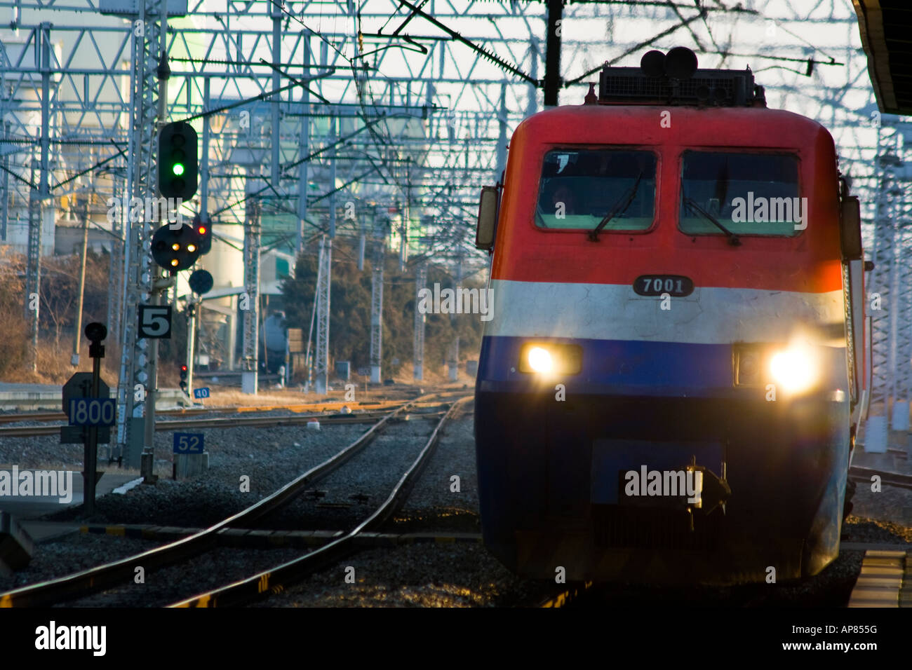 Korail Railway Train Approaching Seoul Station Seoul South Korea Stock ...