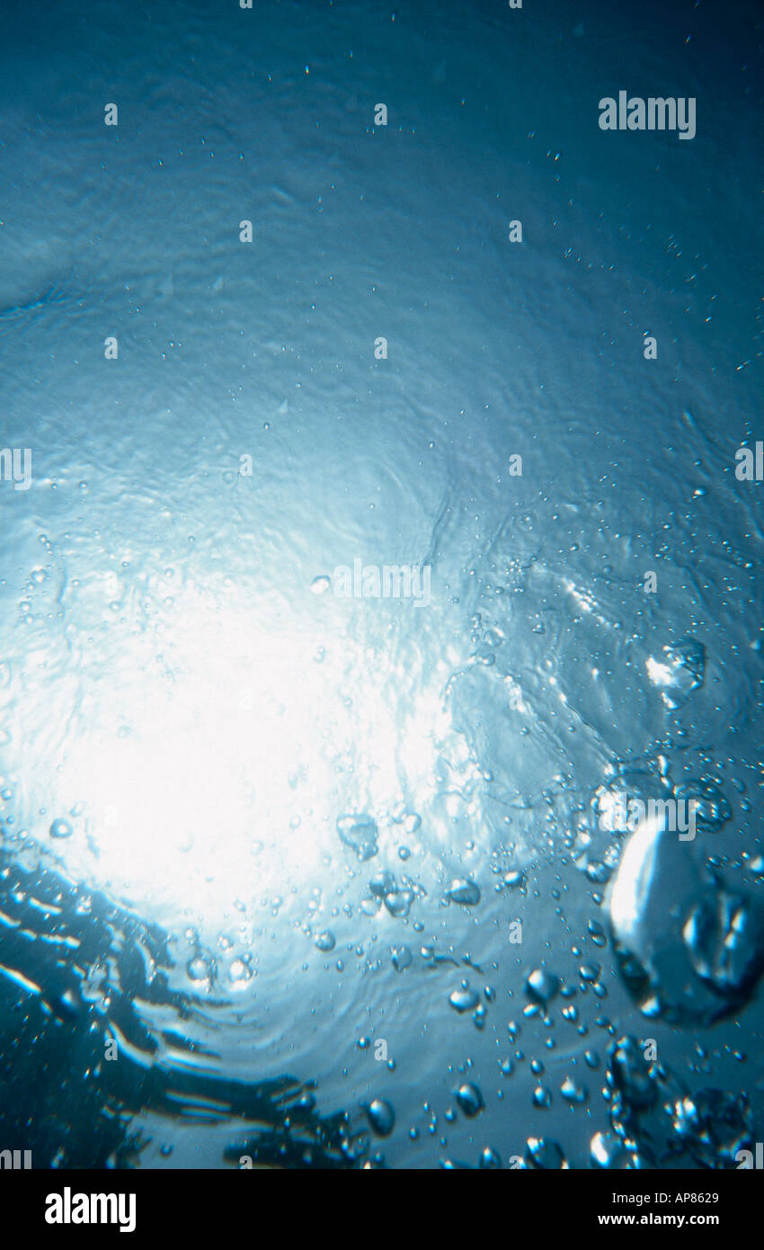 Bubbles on water surface Stock Photo - Alamy