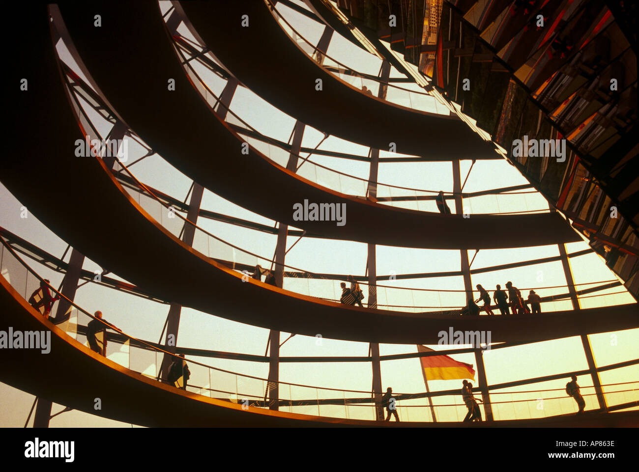Low angle view of spiral staircase, Berlin, Germany, Europe Stock Photo ...