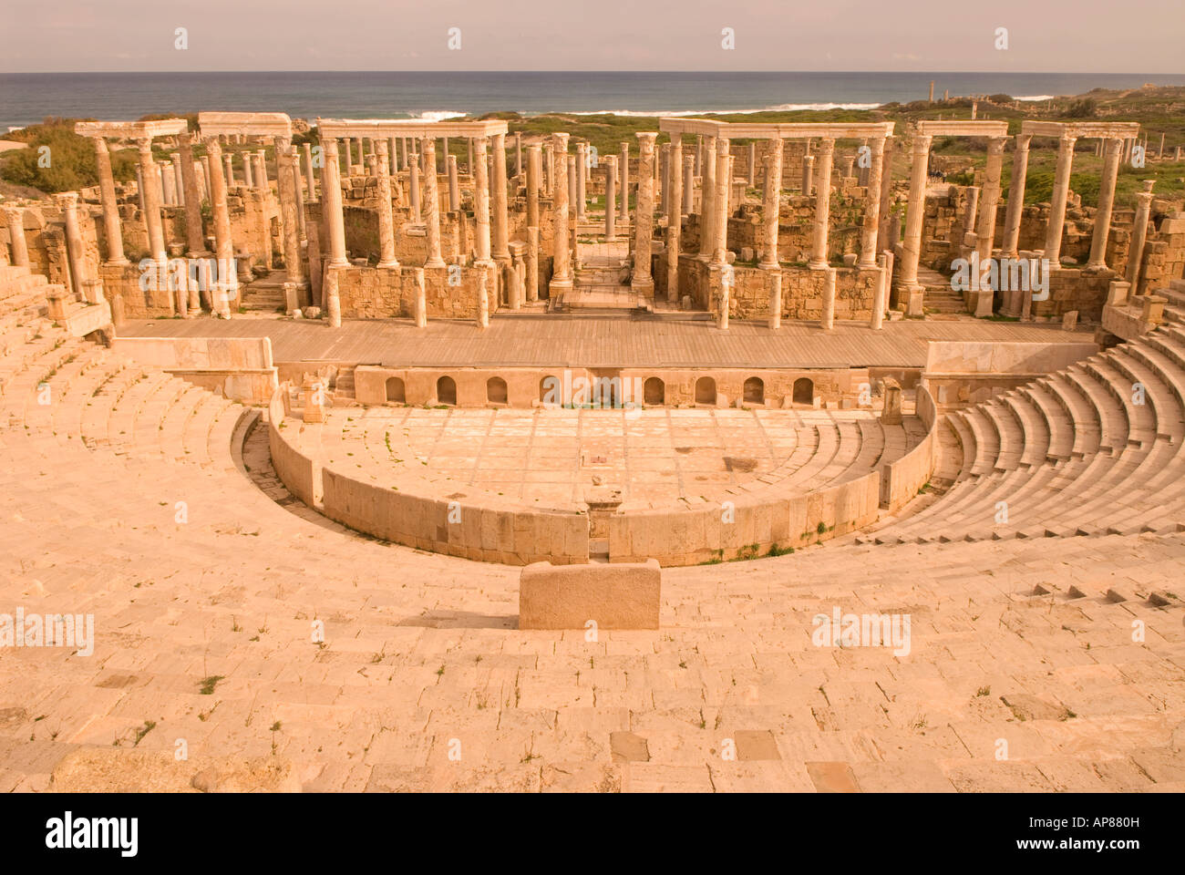 The Theatre Leptis Magna Libya Stock Photo - Alamy