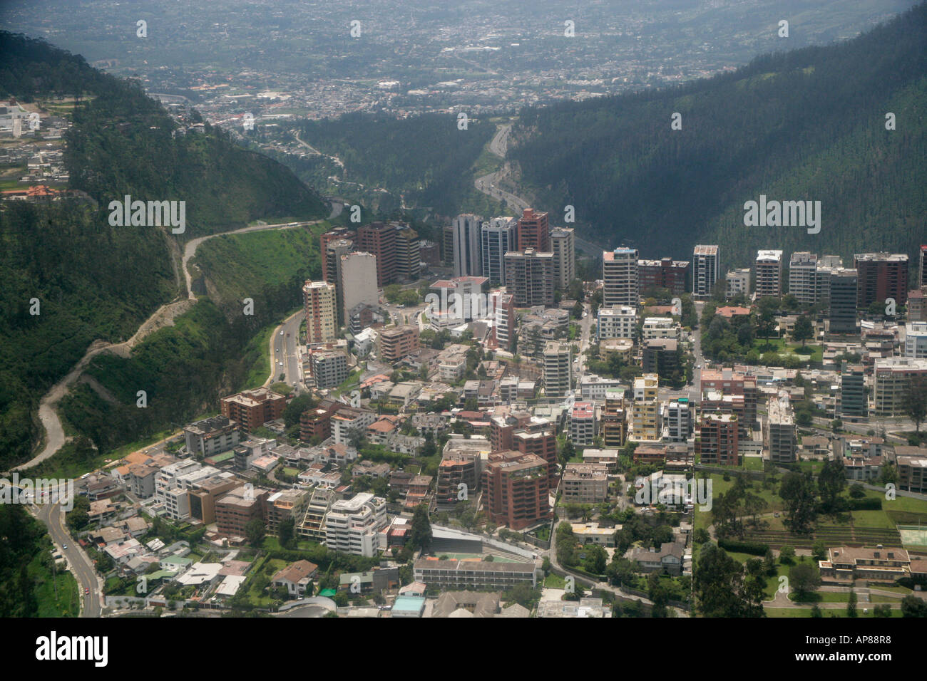 Aerial photograph of Quito city Ecuador South America Stock Photo - Alamy