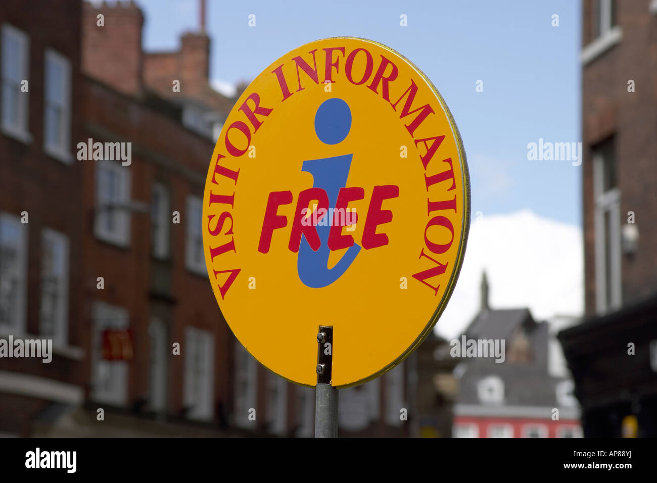 Visitor Information sign in York North Yorkshire England UK GB Europe ...