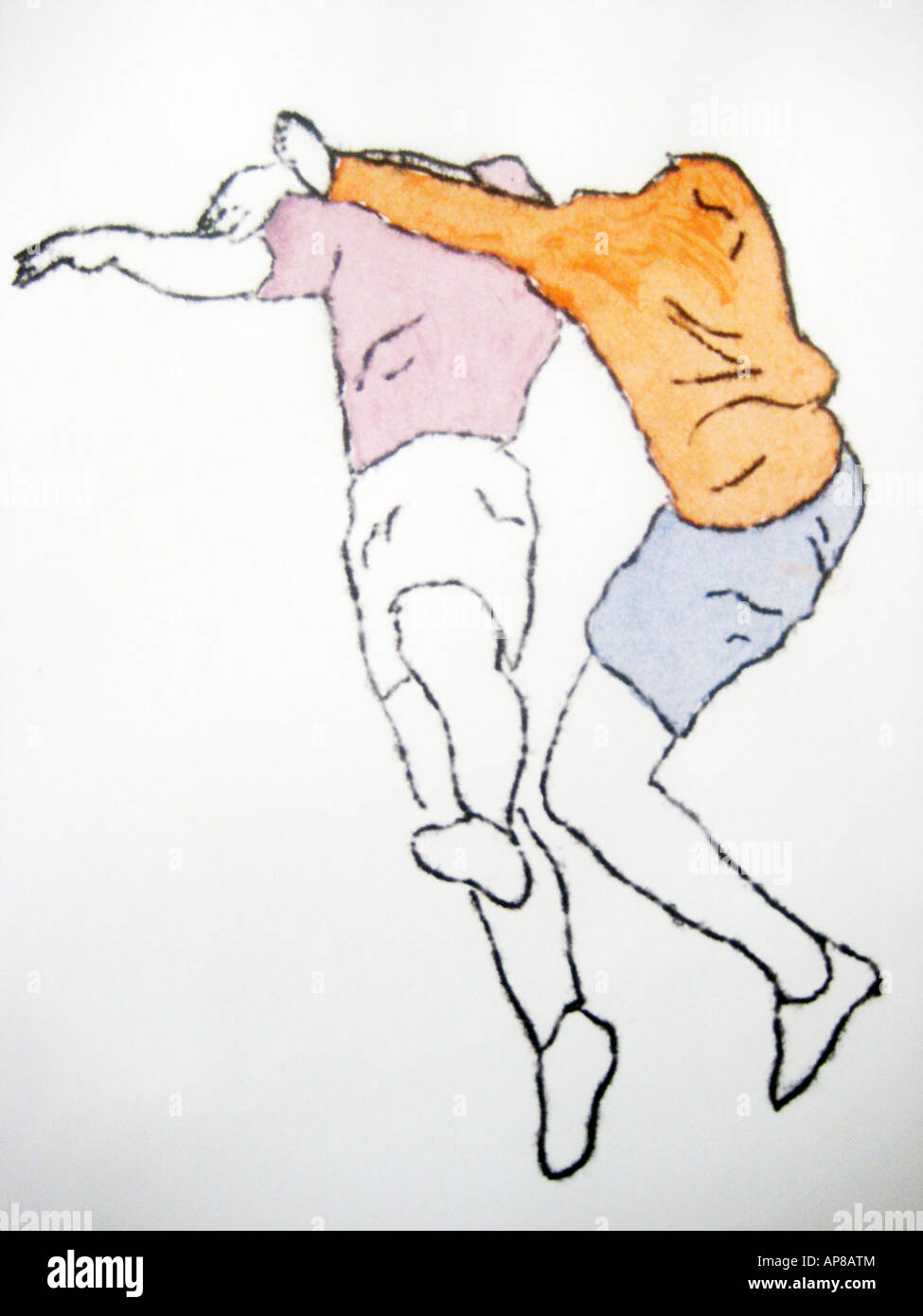 foot dance body color drawing print shape sport illustration Stock ...