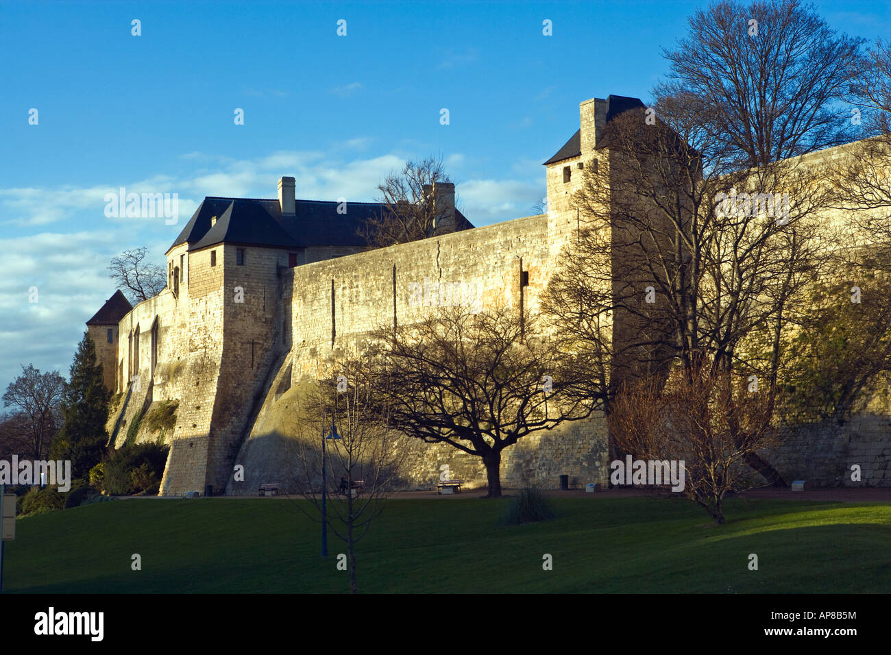 castle medieval chateau Caen Normandy France Stock Photo - Alamy