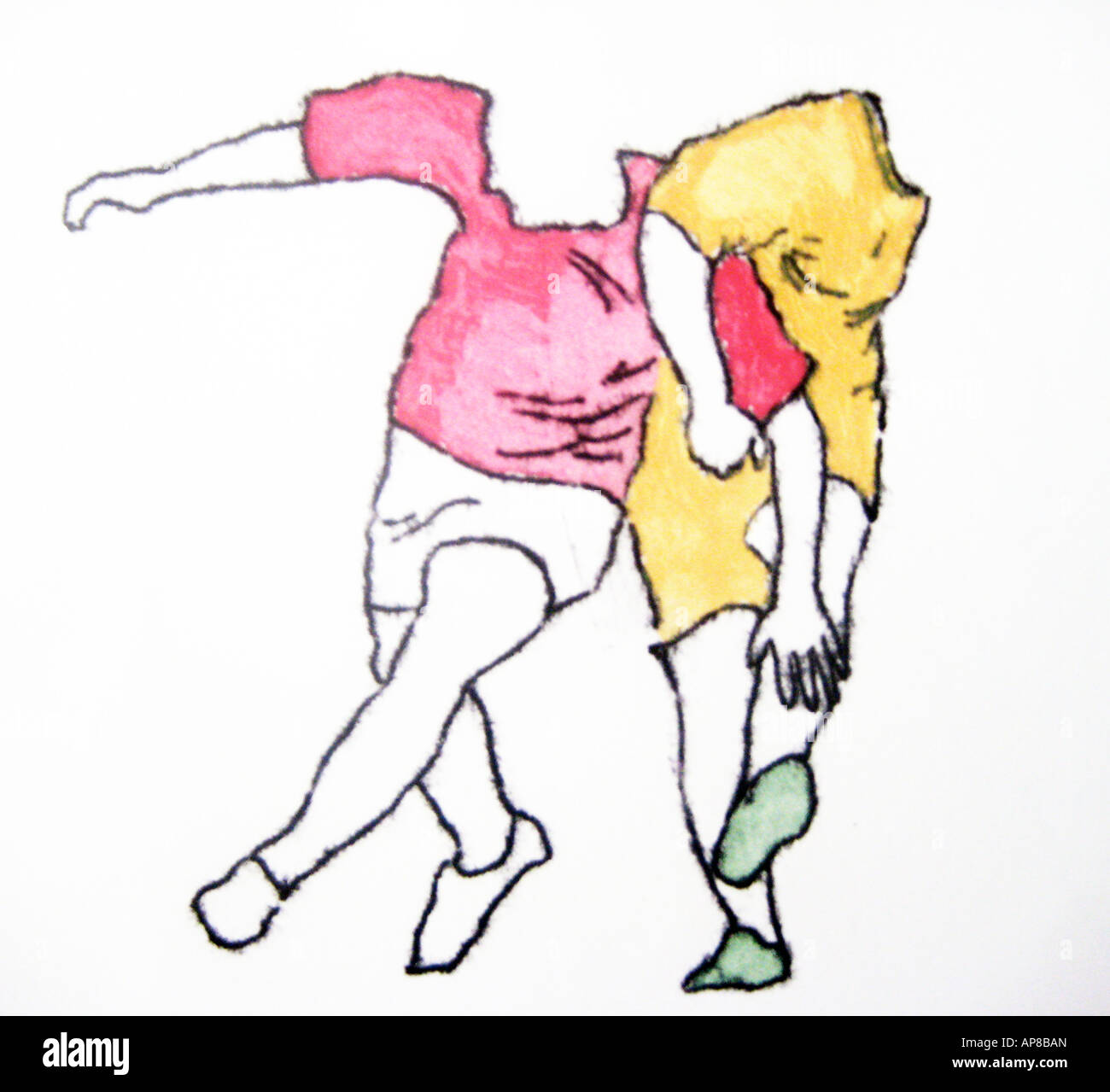 foot dance body color drawing print shape sport illustration Stock ...