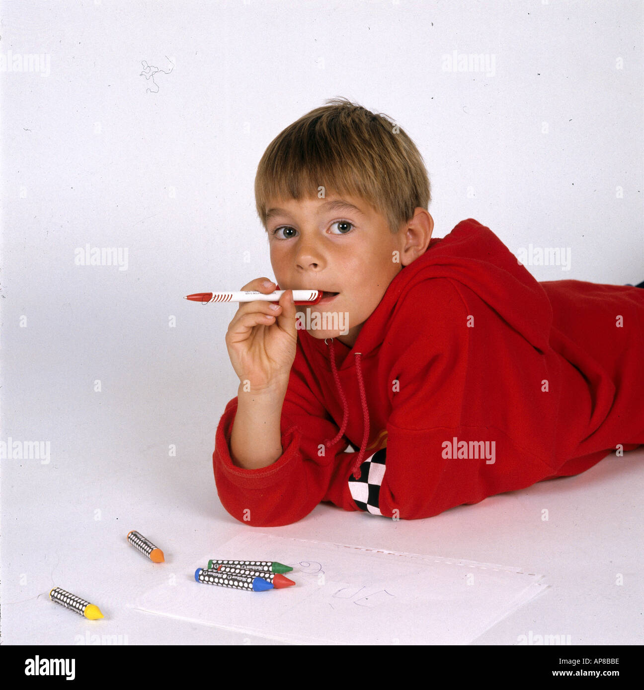 Boy pen mouth hi-res stock photography and images - Alamy