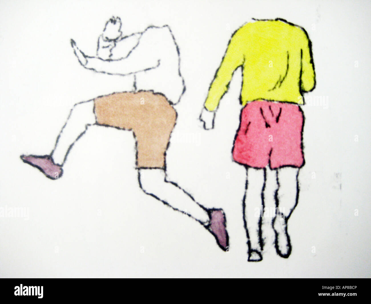 foot dance body color drawing print shape sport illustration Stock ...