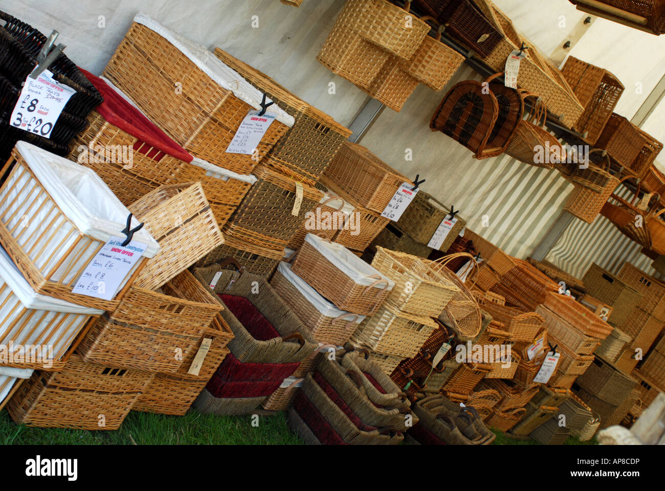Edenbridge and Oxted Agricultural Show wickerwork on display Stock ...