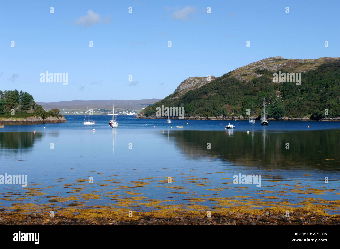 Loch Gairloch at Badachro, Wester Ross. Scottins Highlands. XPL 3493 ...