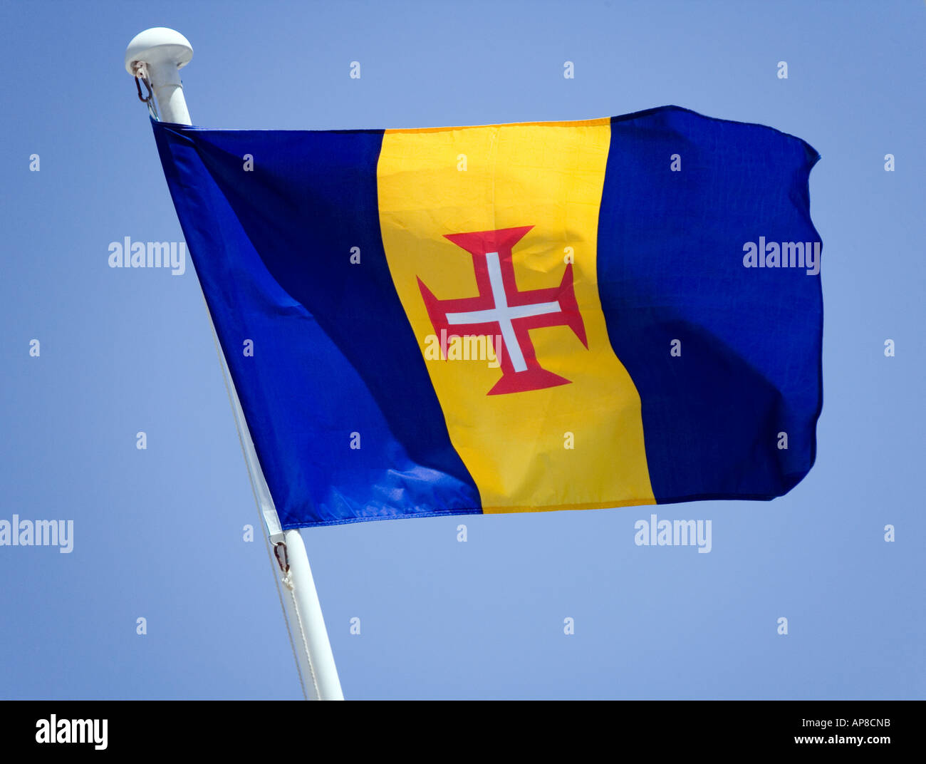 Flag of the Island of Madeira Stock Photo - Alamy