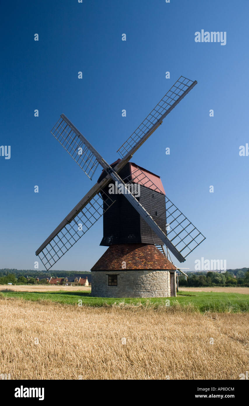 stevington windmill in summer Stock Photo - Alamy