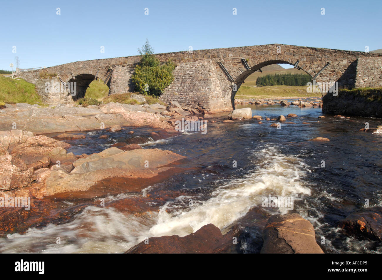 River Spey, Wades Garva Bridge, Glen Shero. Laggan. XPL 3459-338 Stock ...