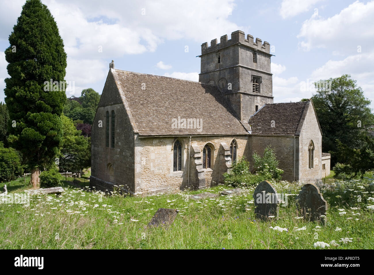 Holy Cross church in the Cotswold village of Avening, Gloucestershire Stock Photo - Alamy