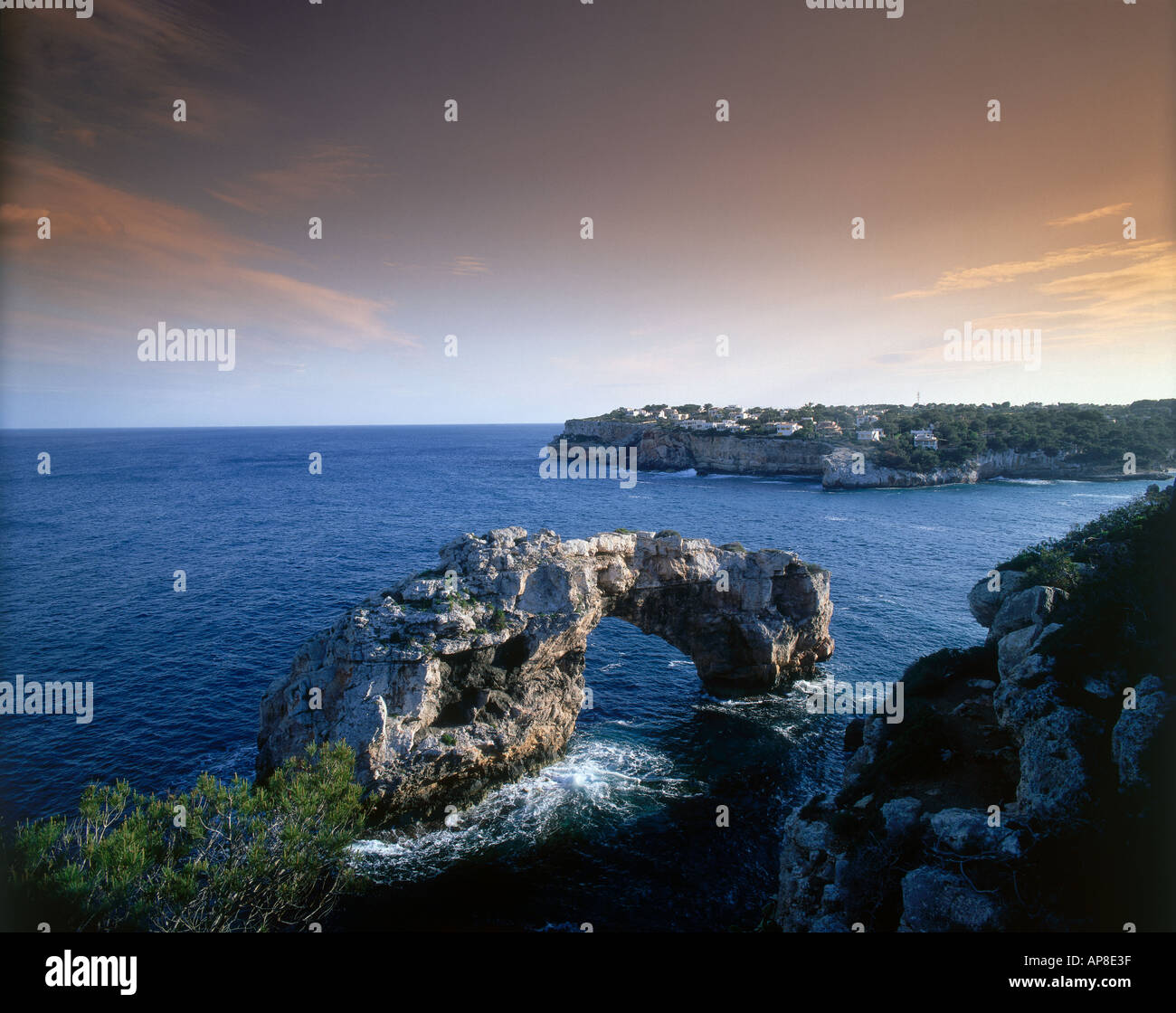 Rock formations on the coast, Cala Santanyi, Mallorca, Balearic Islands ...