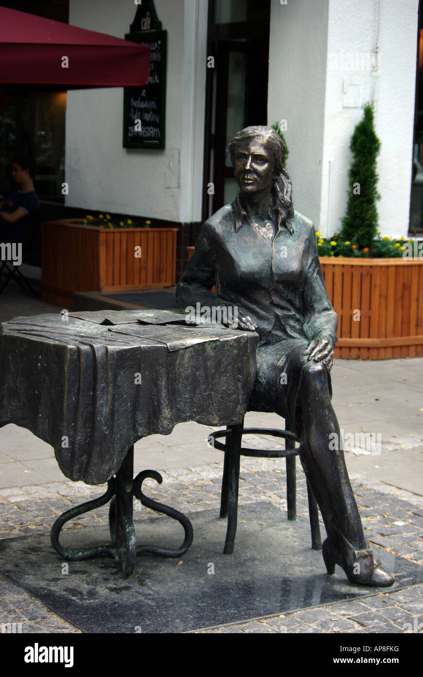 Sculpture of Agnieszka Osiecka in Warsaw, Poland Stock Photo - Alamy