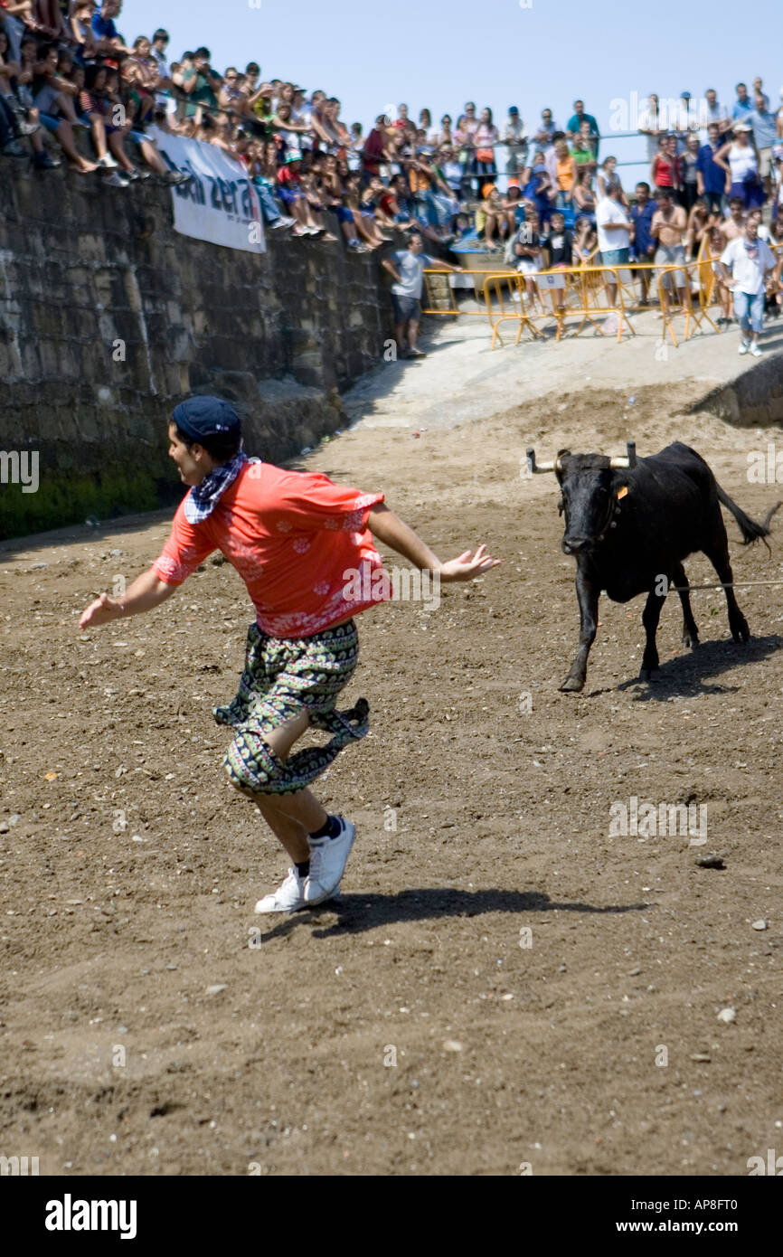 Bull chase spain hi-res stock photography and images - Alamy