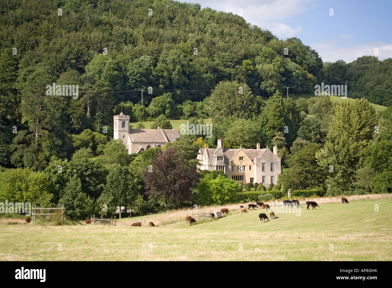 The medieval Cotswold manor house of Owlpen Manor, Gloucestershire ...