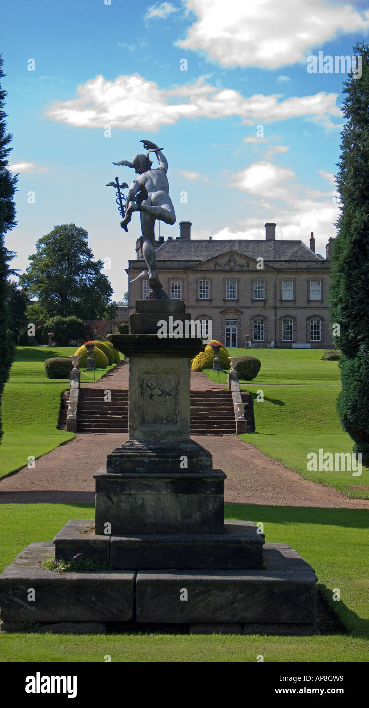 Statue of Mercury Melbourne Hall Derbyshire England UK Stock Photo - Alamy
